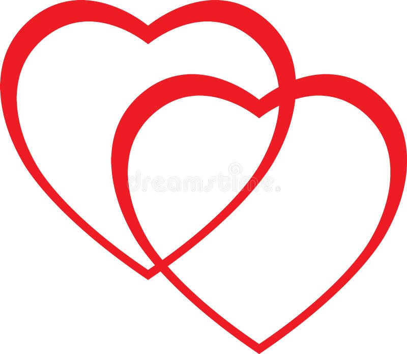 Double Hearts, Love Free File Image with SVG Cut File Cut File for ...