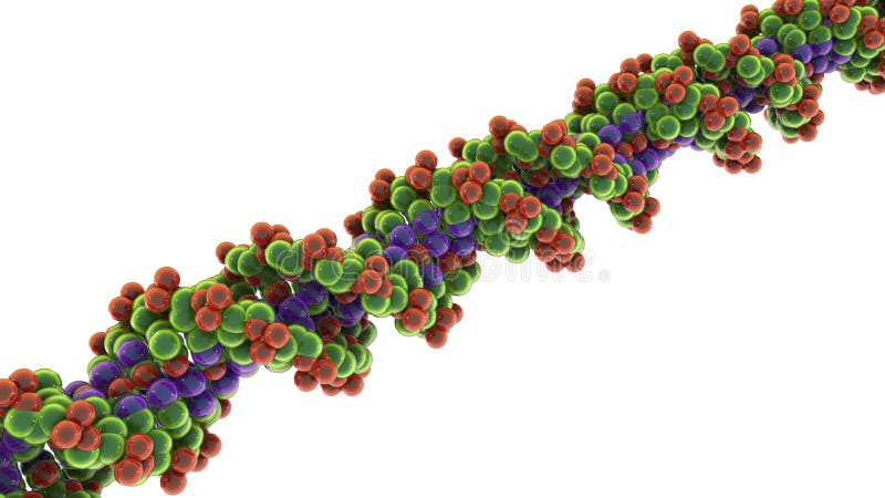 Double Helix of DNA, 3D Illustration Stock Illustration - Illustration ...