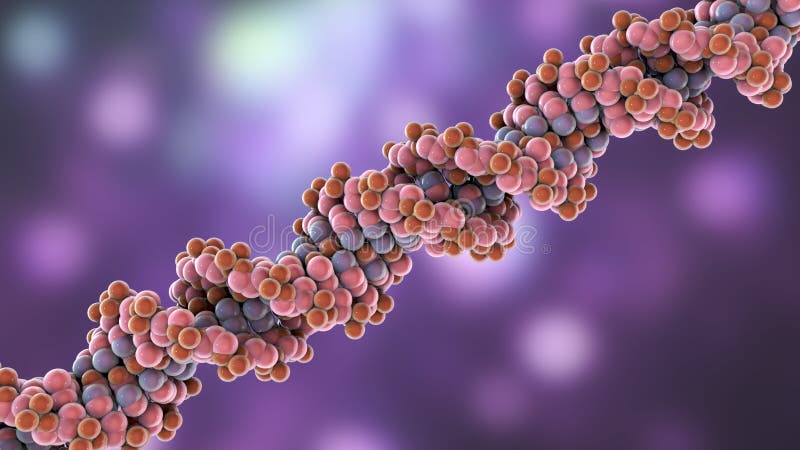 Double Helix of DNA, 3D Illustration Stock Illustration - Illustration ...