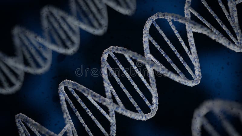 Double Helix DNA Genetic Structure 3d Illustration Stock Illustration ...