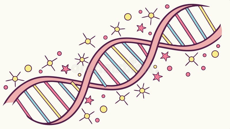 Double Helix DNA Strand, Biological Science Illustration Vector Design ...
