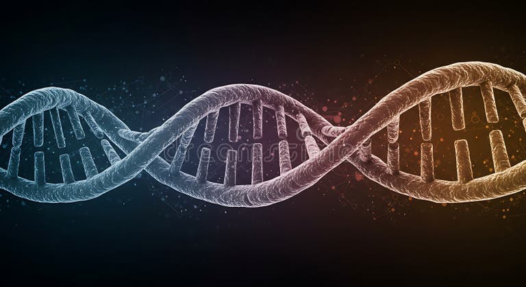 Double Helix DNA Structure with a Gradient Color Scheme Transitioning ...