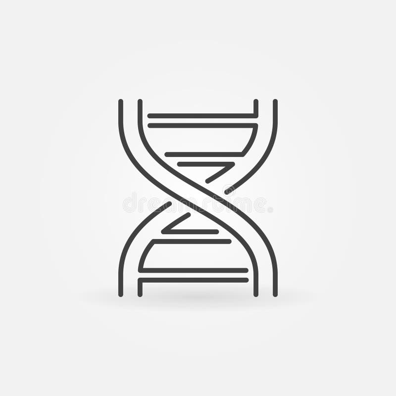Double Helix Minimal Icon. Vector DNA Symbol Stock Vector ...