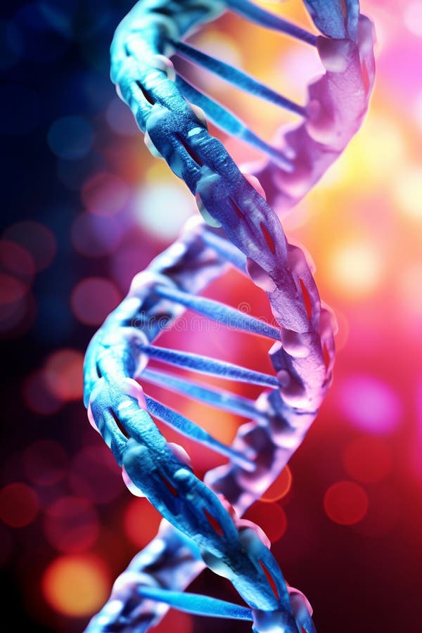 Double Helix Structure Of Abstract Dna Model Generative Ai Stock Image Image Of Technology