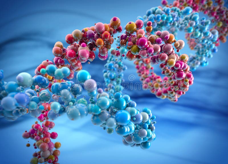 DNA Double Helix and Molecular Structure Background Stock Illustration ...