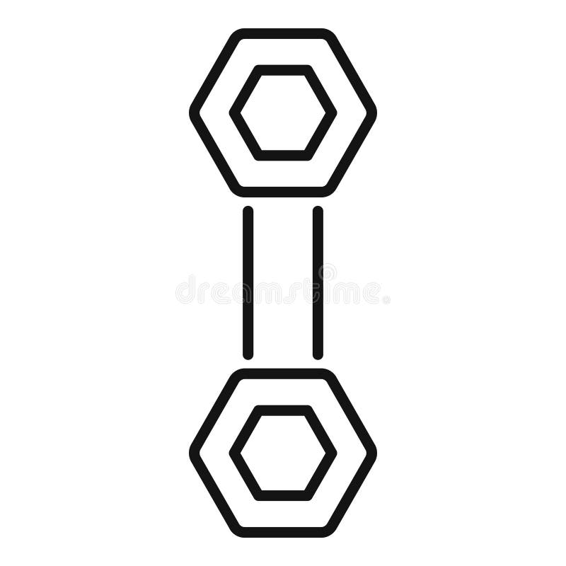 Double Hexagon Molecular Structure Icon Representing Chemical Bonds ... Double Hexagon Molecular Structure Icon Representing Chemical Bonds ...
