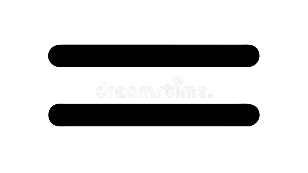 Double Horizontal Lines Equals Menu Vector Icon, Vector Design ...