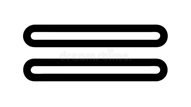 Double Horizontal Lines Icon, Menu or Equality Symbol, UI Design ...