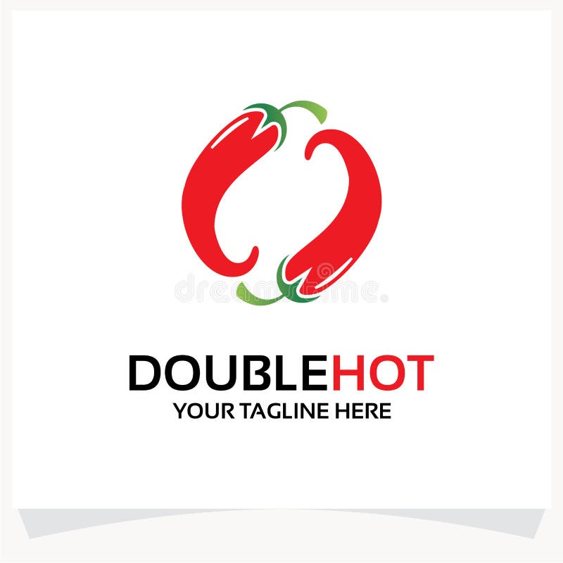 Double Hot Chili Logo Design Template Inspiration Stock Vector ...