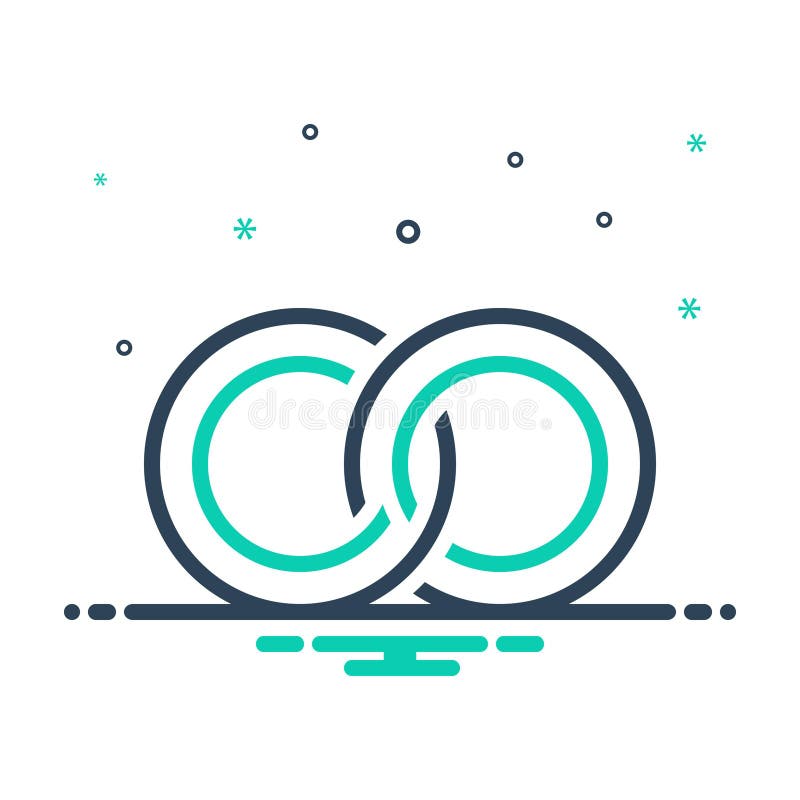 Mix Icon for Double, Resemble and Round Stock Vector - Illustration of ...