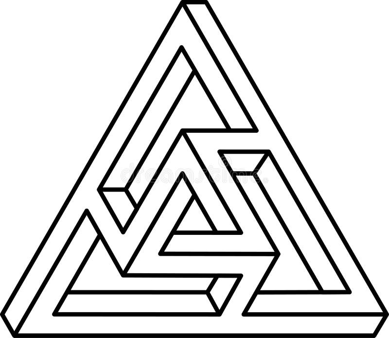 Double Infinity Triangle Template Stock Vector - Illustration of ...