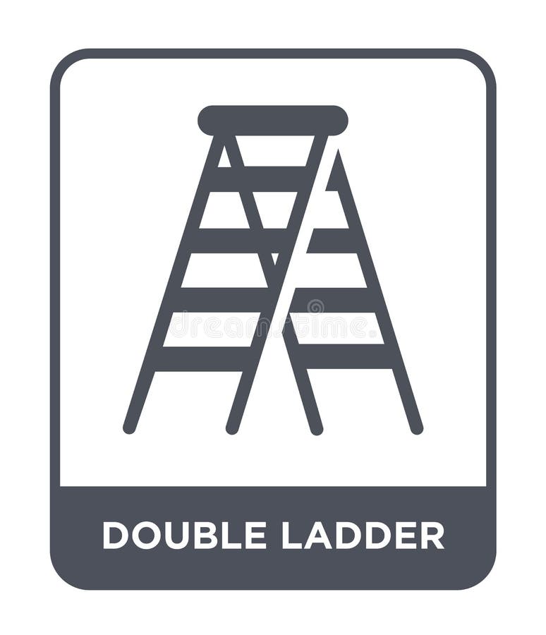 Ladder Trendy Icon, Glyph Style Isolated on White Background. Symbol ...