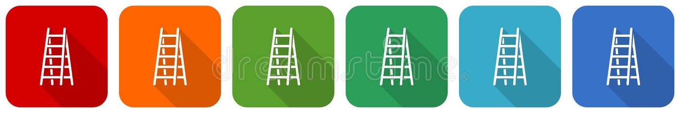 Double Ladder Illustration Stock Illustrations – 860 Double Ladder ...