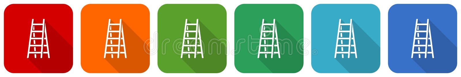 Double Ladder Illustration Stock Illustrations – 860 Double Ladder ...