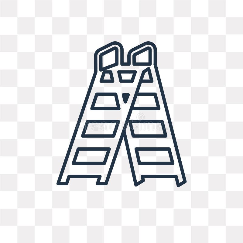 Ladder Vector Icon Isolated on Transparent Background, Ladder T Stock ...