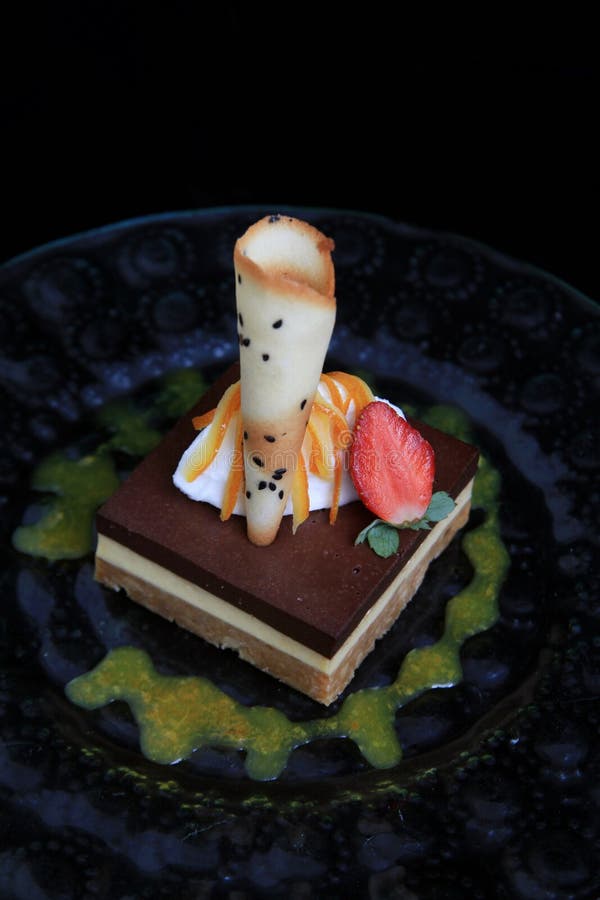 Double Layer Chocolate Cake Stock Image - Image of cookies, layer: 19773249