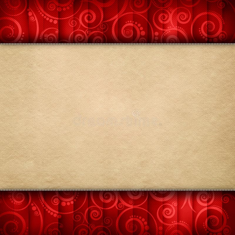 Double-layered Background - Blank Paper Sheet on Retro Pattern Stock ...