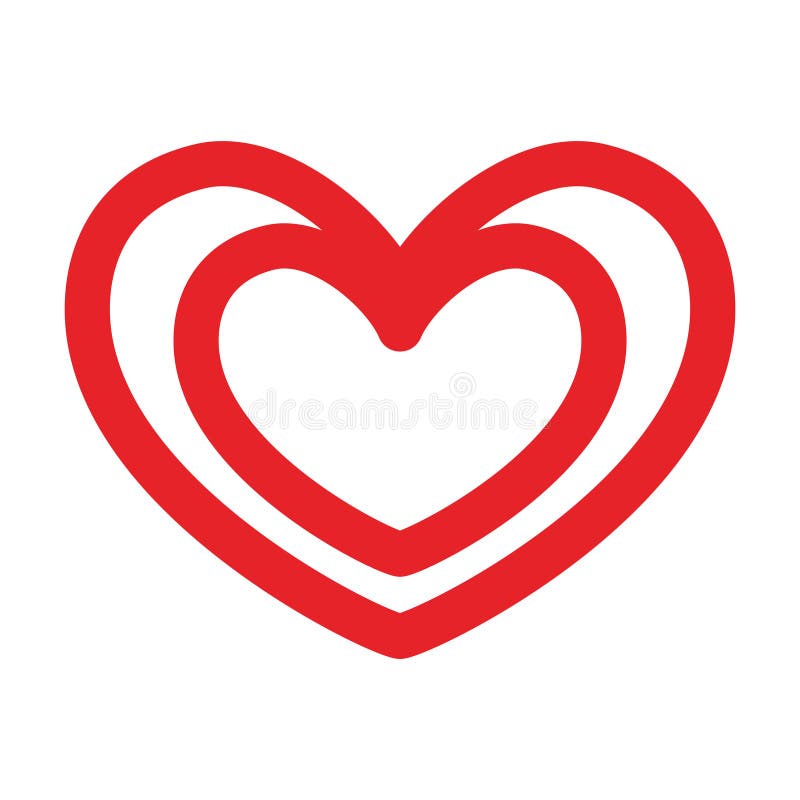 Double layered heart stock illustration. Illustration of double - 357574756