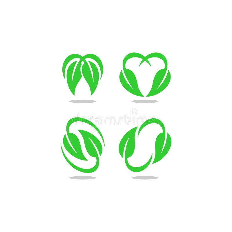 Double leaf vector logo stock vector. Illustration of collection - 88640247
