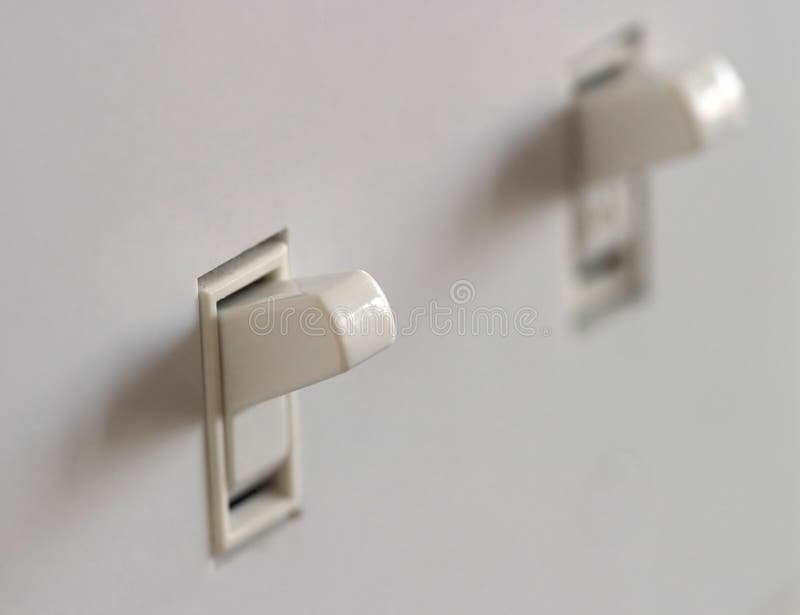 Double Light Switch stock image. Image of macro, household - 310477