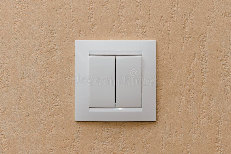 Double light switch stock photo. Image of texture, white - 95009290