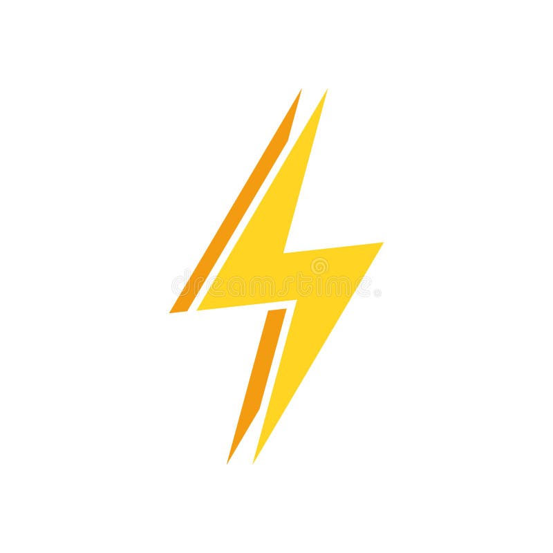 Double Lightning Icon in Flat Style. Thunder Bolt Concept Stock ...