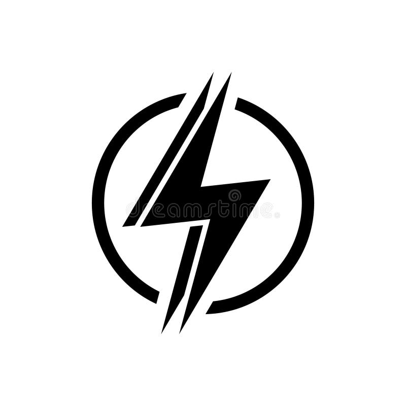 Double Lightning Icon Isolated on White Background. Thunder Bolt, Flash ...