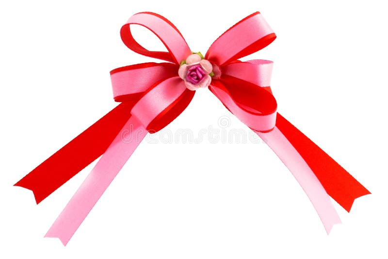 Double loops ribbon bow stock image. Image of decoration - 14489699