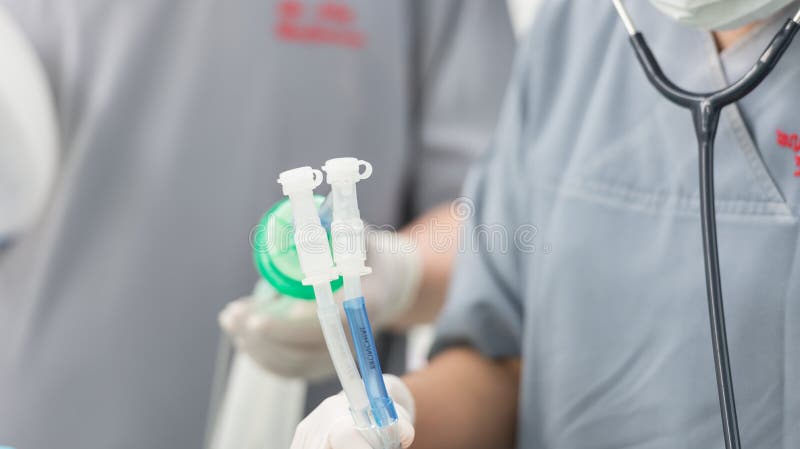 Double Lumen Endotracheal Tube Stock Image - Image of protective ...