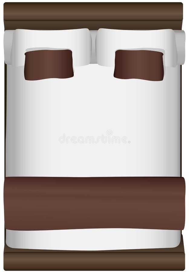 Double modern bed stock vector. Illustration of style - 49814722