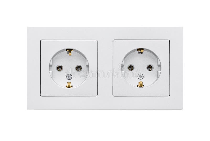 Double modern socket stock photo. Image of electricity - 289047418