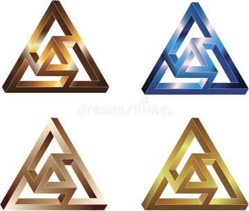 Double Moebius triangle stock vector. Illustration of triangle - 91743626