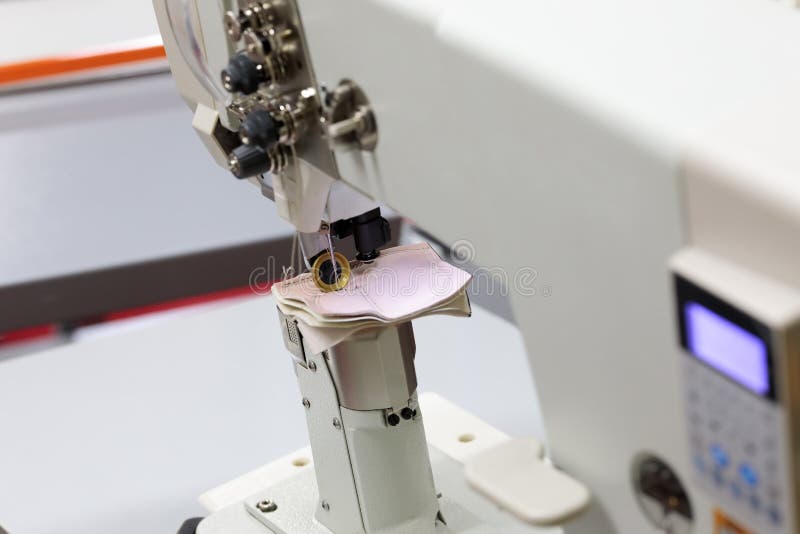 Double Needle Post Bed Stitch Machine Close Up Stock Photo - Image of ...
