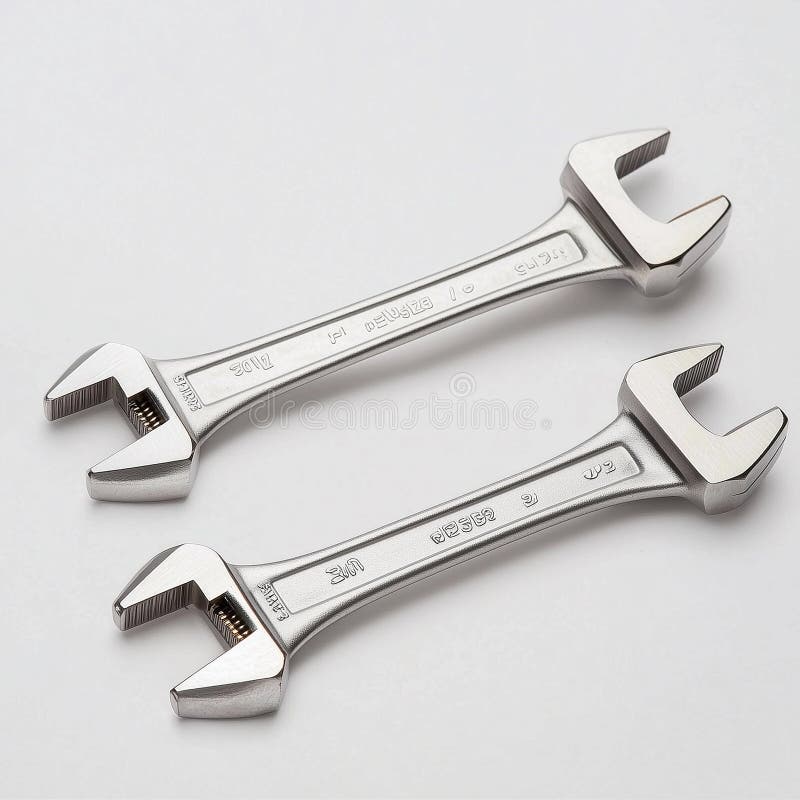Double open end wrench stock illustration. Illustration of background ...