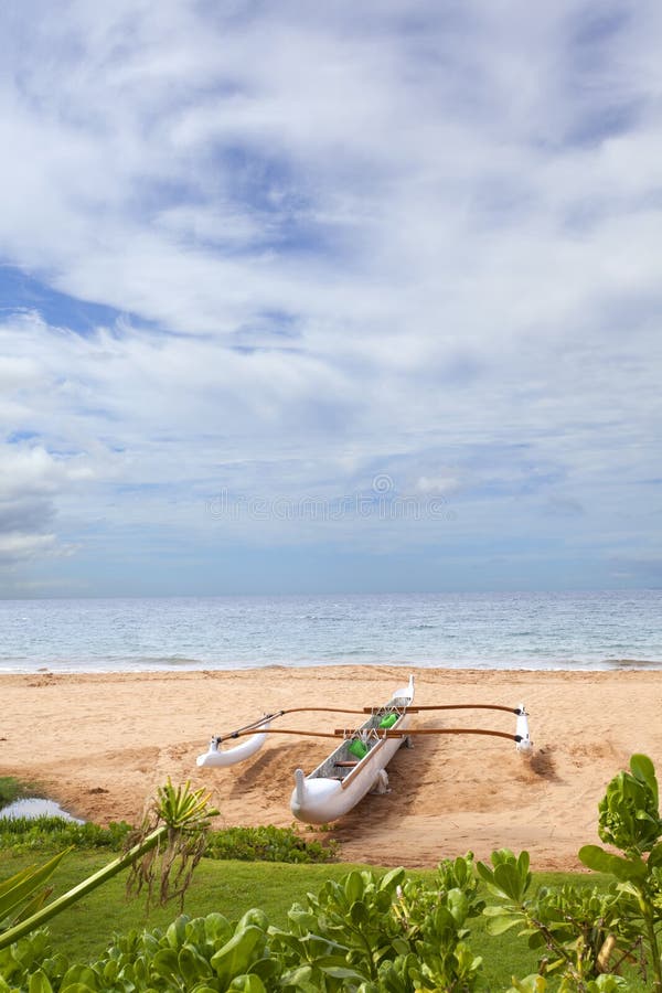 Double-outrigger Canoe, Maui, Hawaii Stock Photo - Image of sailing ...