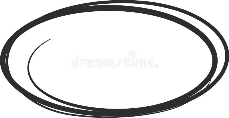 Double Oval Shape is Drawn with Black Lines, Creating a Frame for Text ...