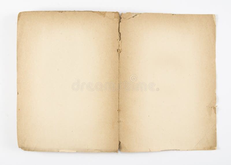 Double Page Spread of Old Book Stock Image - Image of paper, torn: 8103955