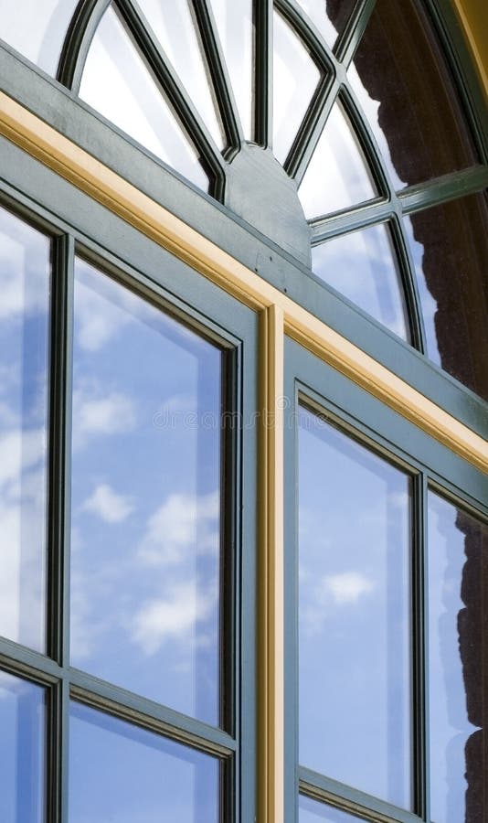 Luxury Living Room With Arched Opening Stock Image - Image of house ...