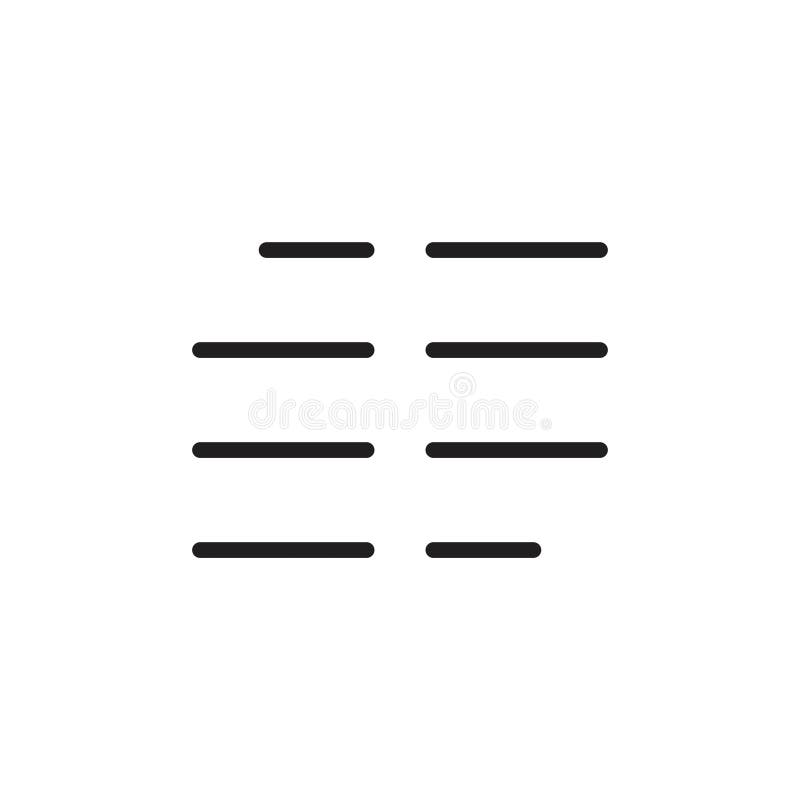 Double Paragraph Icon Flat Line Illustration Stock Vector ...