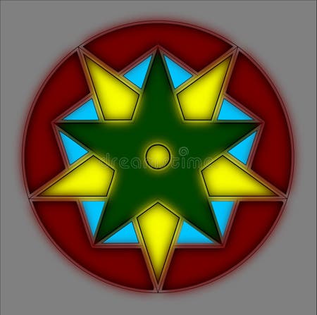 Double Pentagrams stock illustration. Illustration of pentagram - 17068727