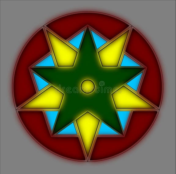 Double Pentagrams stock illustration. Illustration of pentagram - 17068727