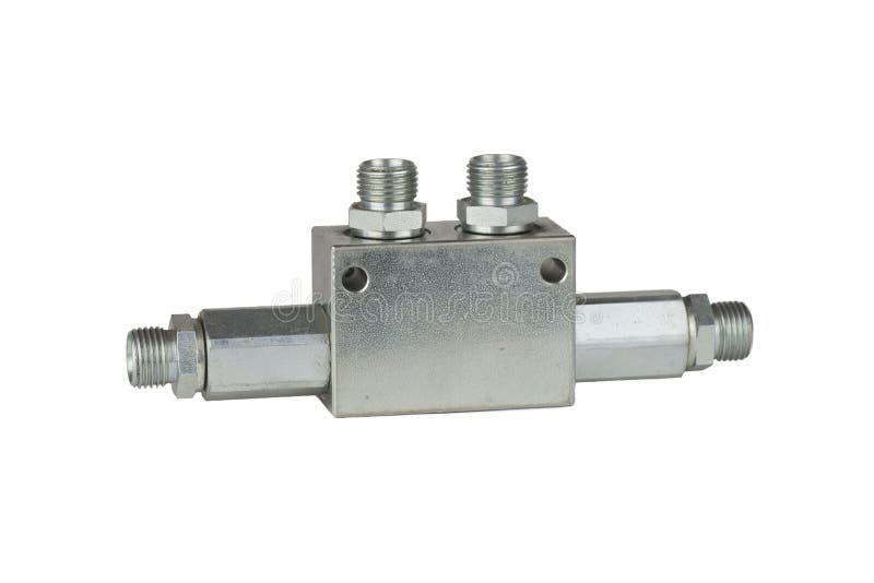 Double Pilot Operated Check Valve Stock Photo - Image of metallic ... Double Pilot Operated Check Valve Stock Photo - Image of metallic ...