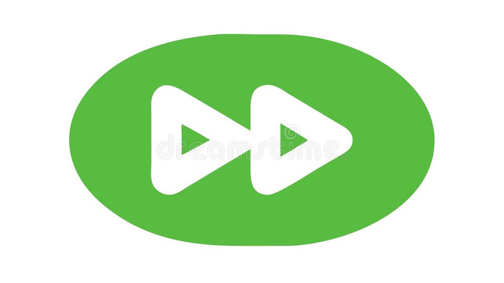 Double Play Arrows Icon for Media Playback Controls, Vector Design ...