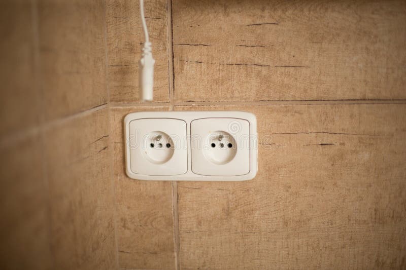 Double Electrical Outlet Wall Background Interior Setting Stock Photos ...