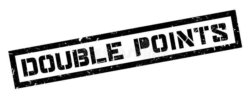 Double Points rubber stamp stock illustration. Illustration of grunge ...
