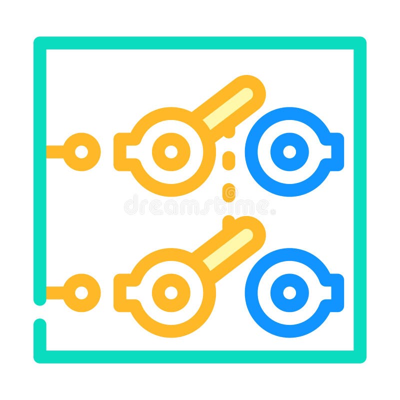 Double Pole Single Throw Switch Color Icon Vector Illustration Stock ...