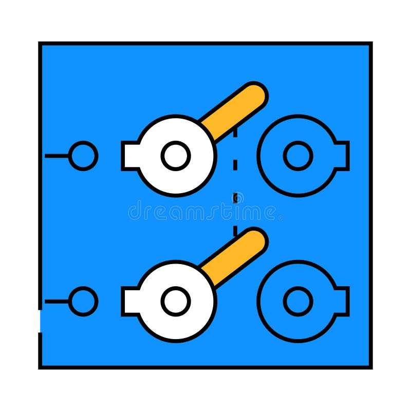 Double Pole Single Throw Switch Icon Color Illustration Stock Vector ...