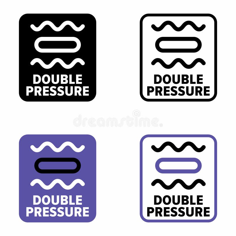 Double Pressure Vector Information Sign Stock Vector - Illustration of ...