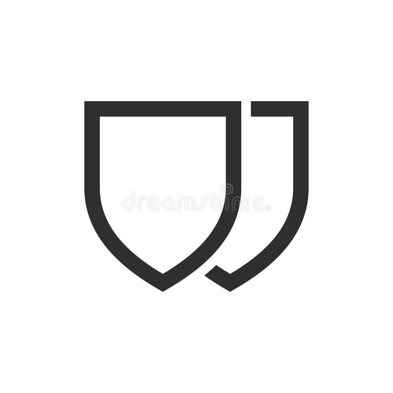 Double protection symbol stock vector. Illustration of safe - 144050377