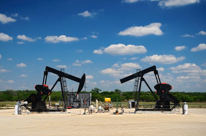 Double Pumping for Black Gold Stock Photo - Image of crude, field: 29001448
